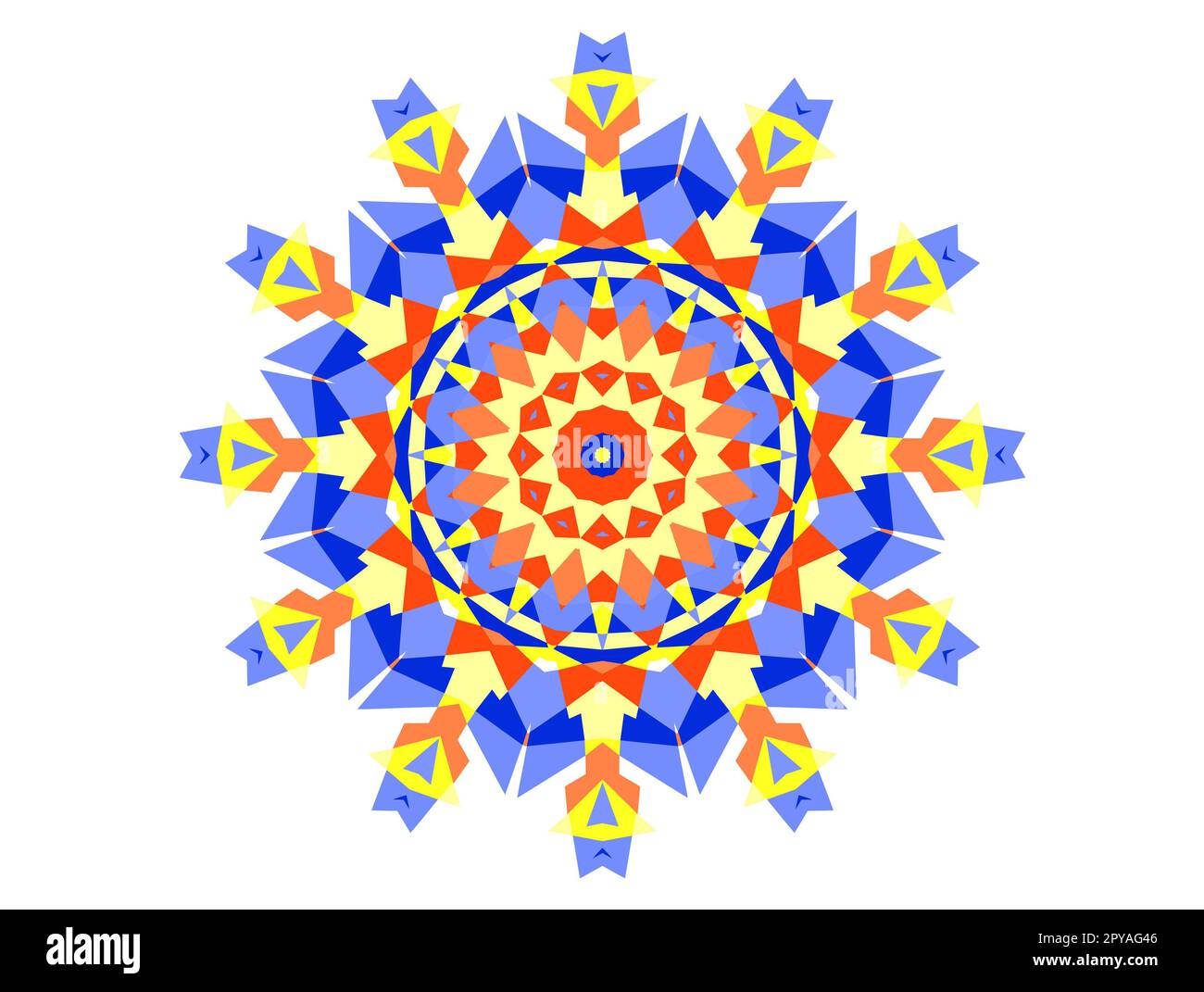 Abstract geometric color shape on white background Stock Photo - Alamy