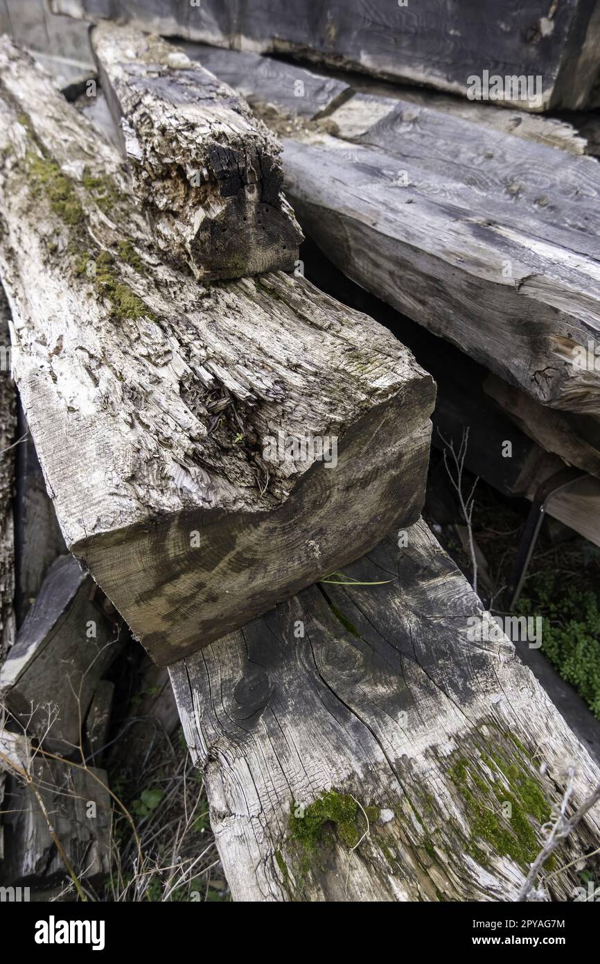 Old wooden beams Stock Photo - Alamy