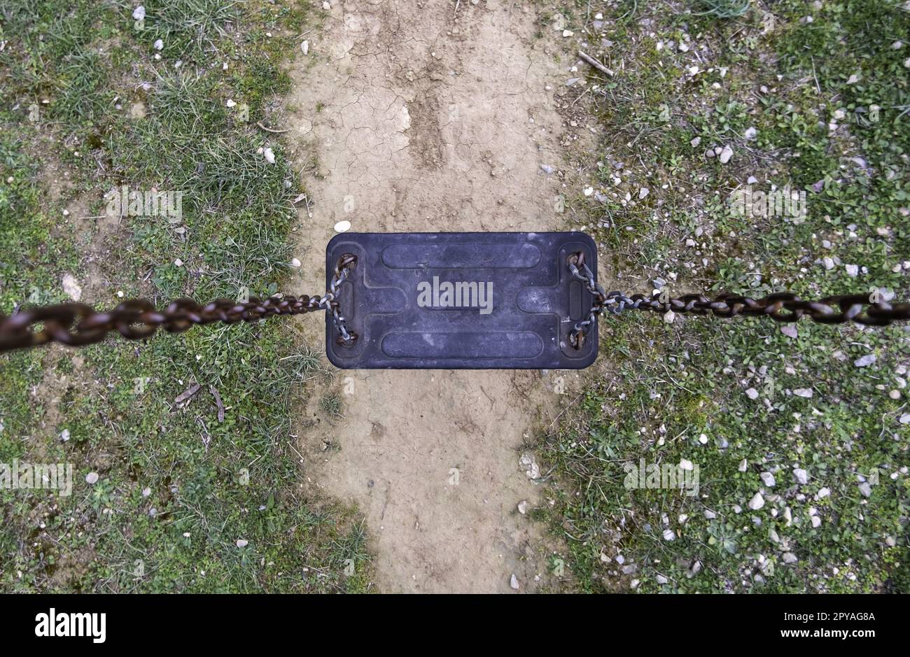 Children playing outside park swings hi-res stock photography and images - Alamy