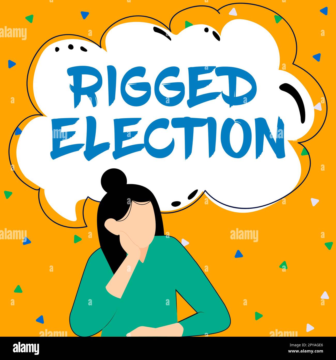 Text sign showing Rigged Election. Business idea Manage drilling ...