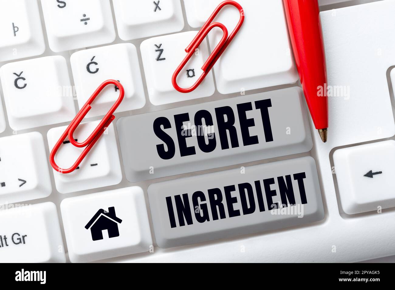 Sign displaying Secret Ingredient. Concept meaning special technique or ...