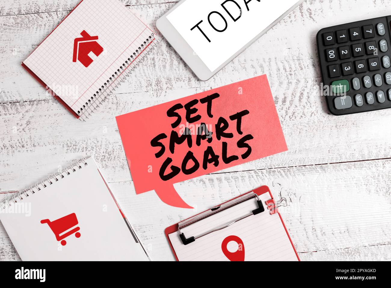 Conceptual display Set Smart Goals. Word for Establish achievable ...