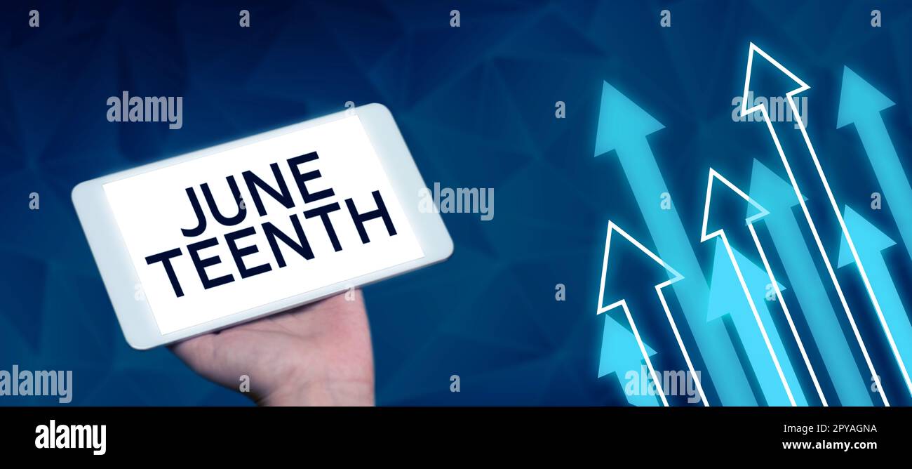 Text sign showing June Teenth. Internet Concept legal holiday in the ... Text sign showing June Teenth. Internet Concept legal holiday in the ...