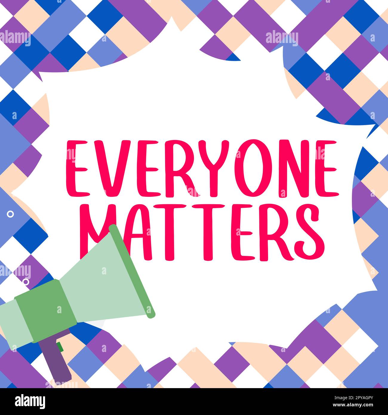 Conceptual caption Everyone Matters. Business approach all the people ...