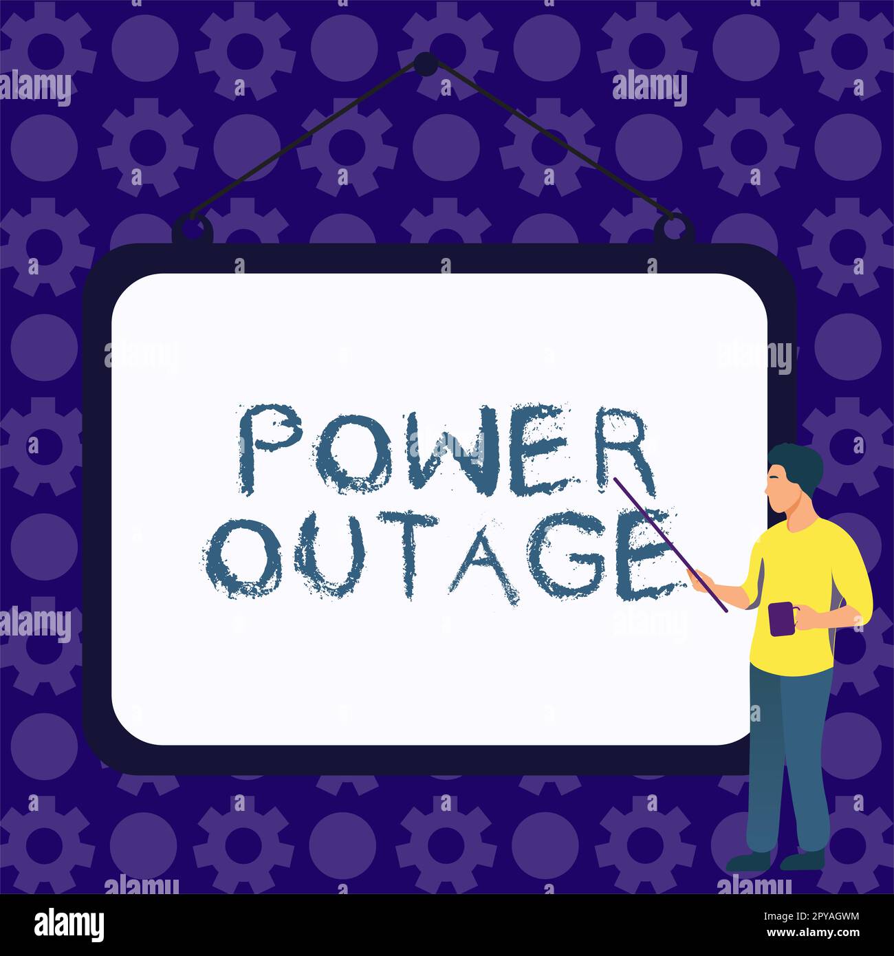 Hand writing sign Power Outage. Word for The ability to influence peers ...