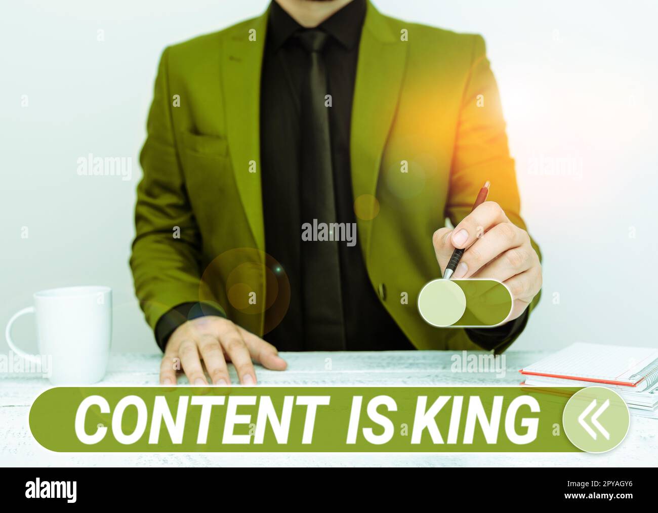 Inspiration showing sign Content Is King. Business showcase Content is ...
