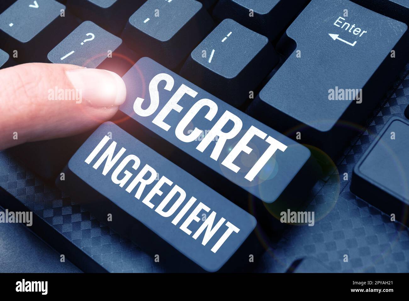 Hand writing sign Secret Ingredient. Internet Concept special technique ...