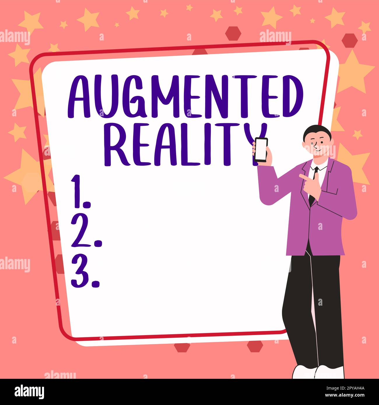 Sign displaying Augmented Reality. Business concept technology that ...