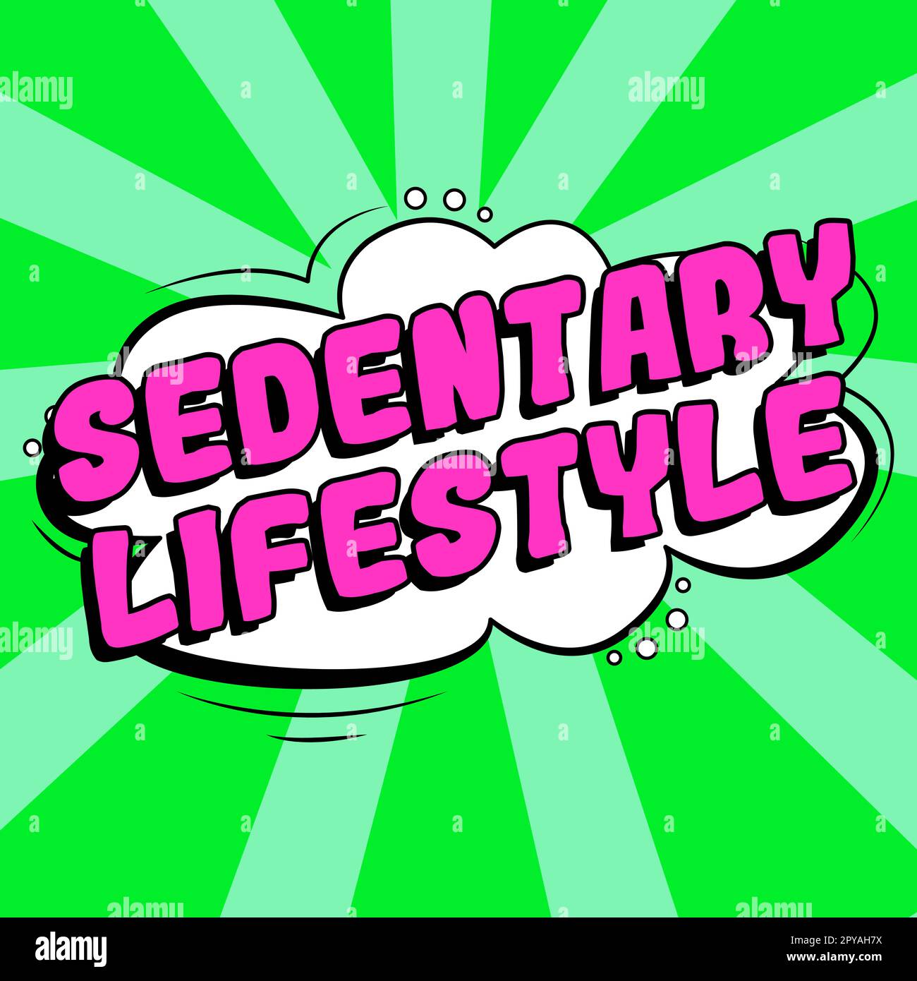 Text sign showing Sedentary Lifestyle. Business overview ways and means ...