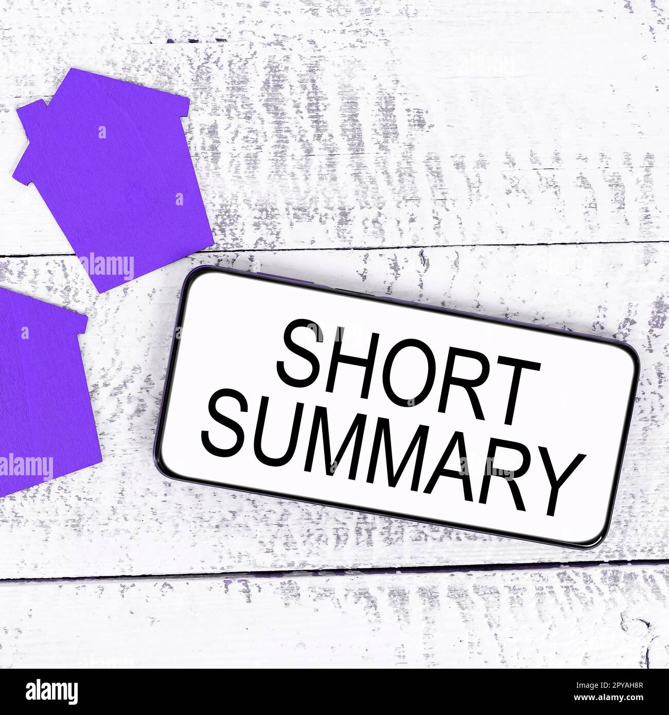 Hand writing sign Short Summary. Word Written on Brief statement of ...