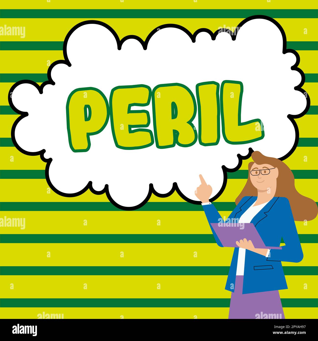 Writing displaying text Peril. Word for indicates something extremely ...