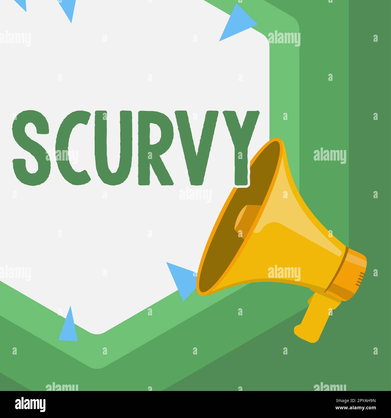 Text caption presenting Scurvy. Business overview disease caused by a ...