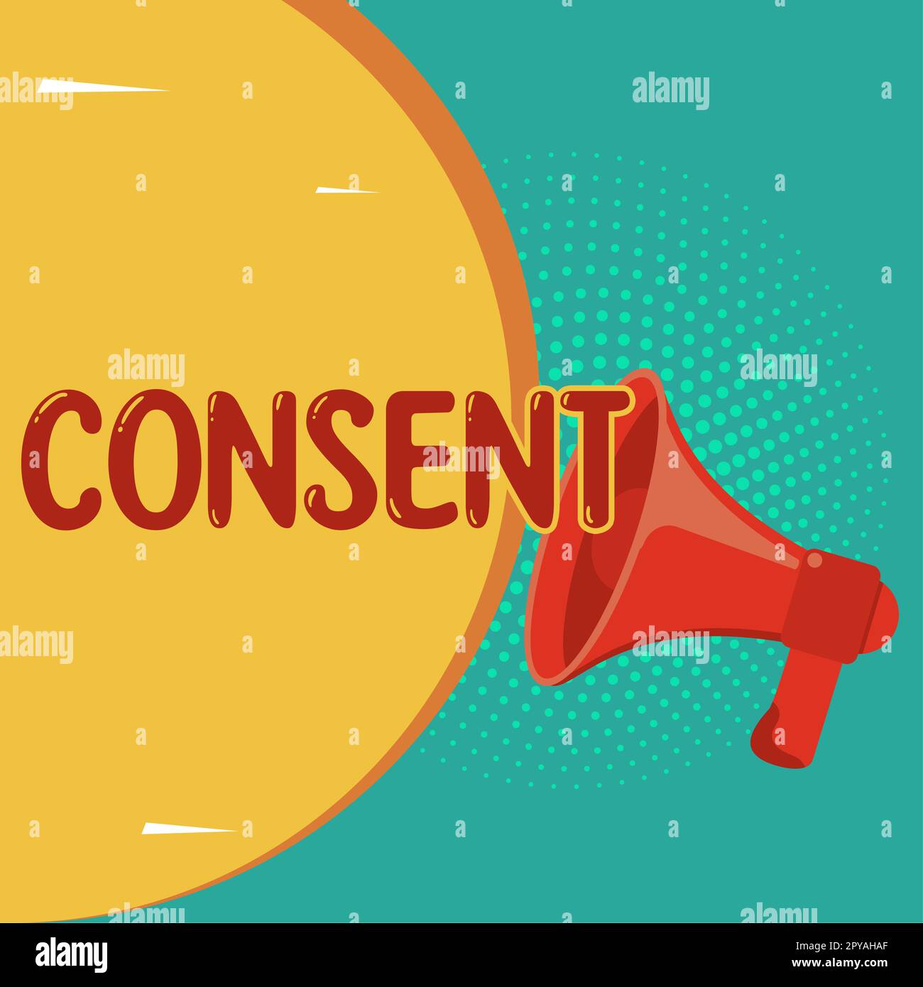 Hand writing sign Consent. Conceptual photo general agreement about ...