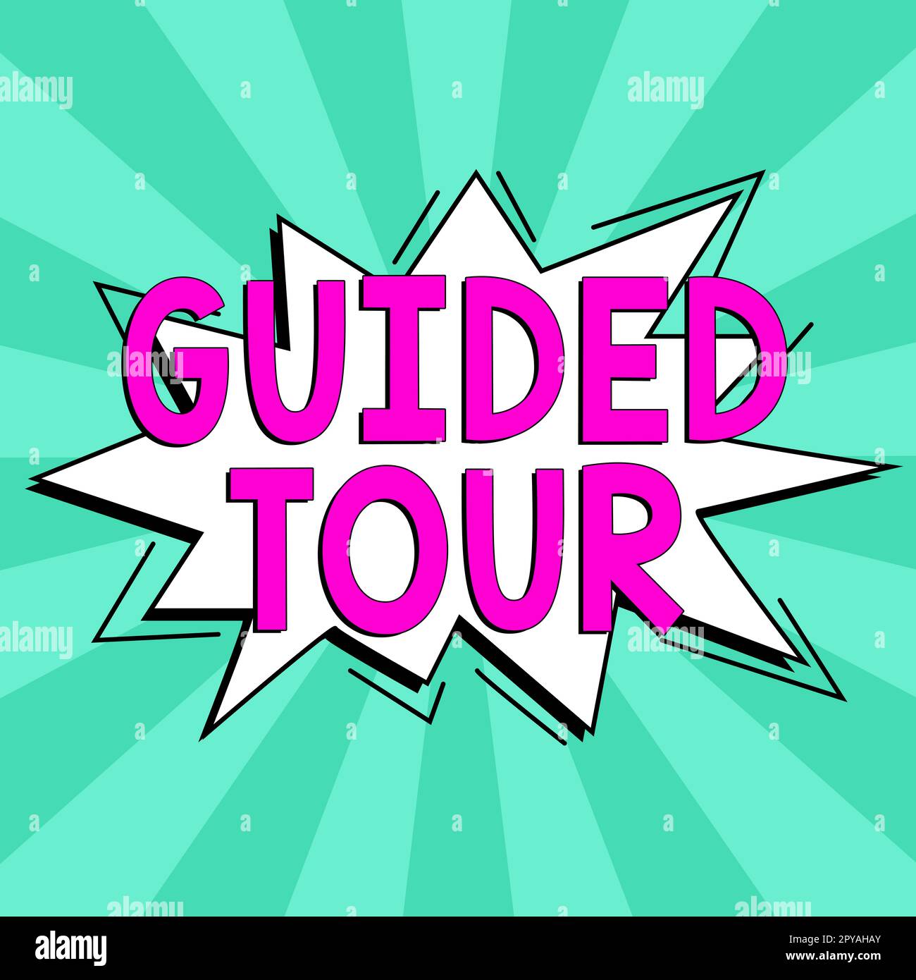 Text caption presenting Guided Tour. Internet Concept advice or ...