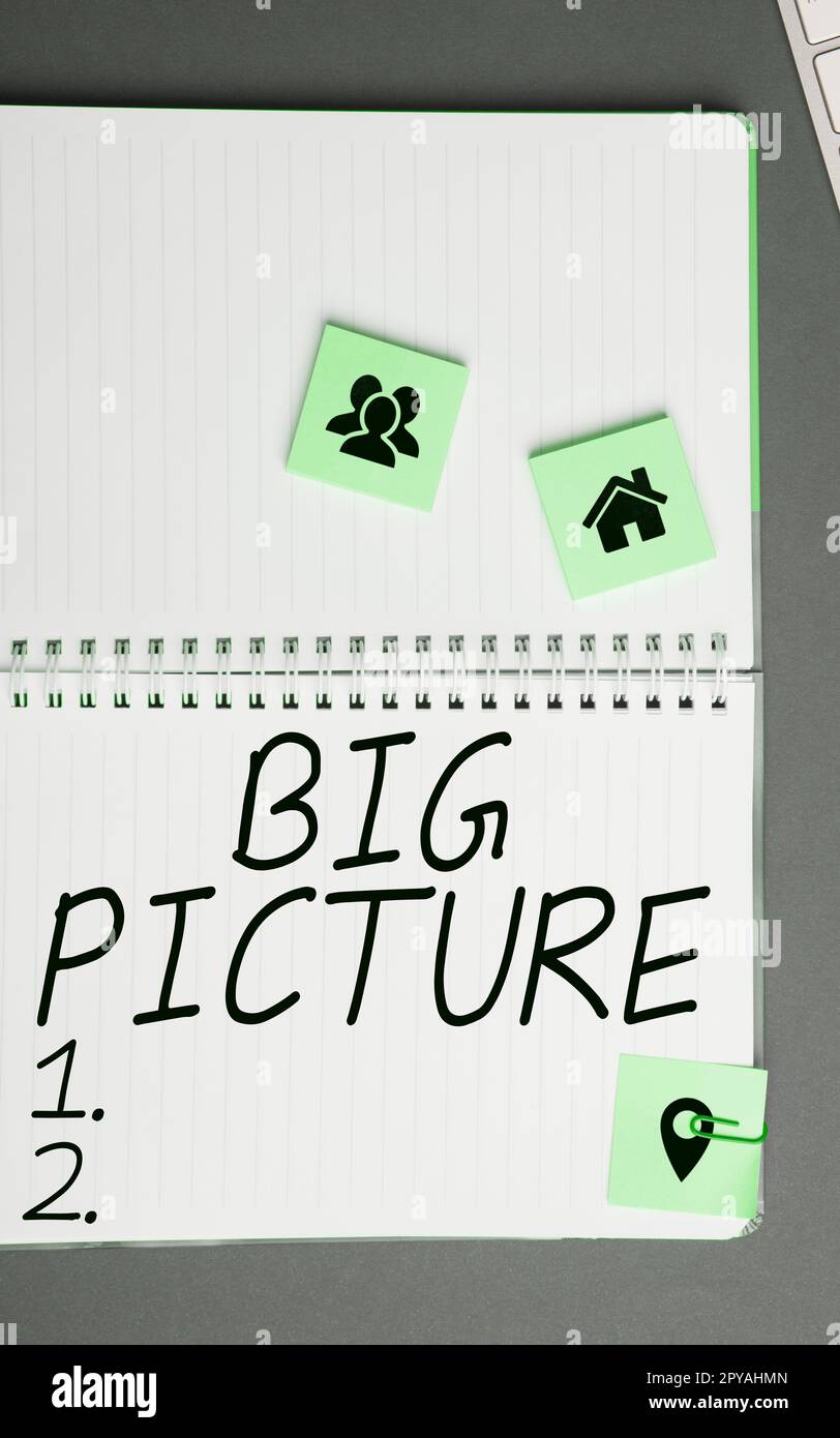 Text showing inspiration Big Picture, Internet Concept most important ... Text showing inspiration Big Picture, Internet Concept most important ...