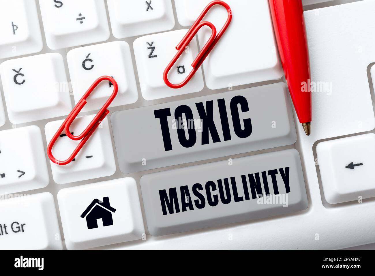 Text showing inspiration Toxic Masculinity. Business showcase describes ...