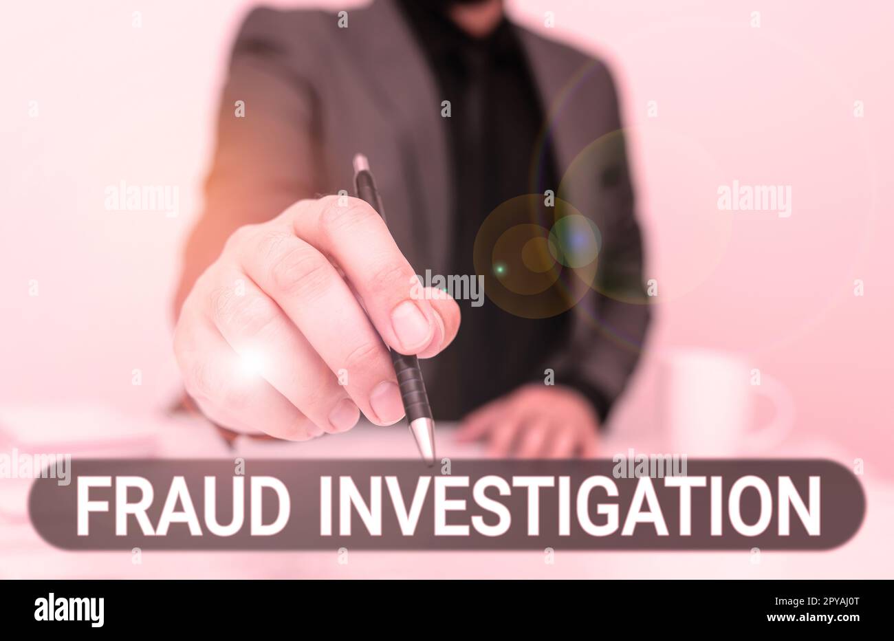 Hand writing sign Fraud Investigation. Internet Concept process of ...