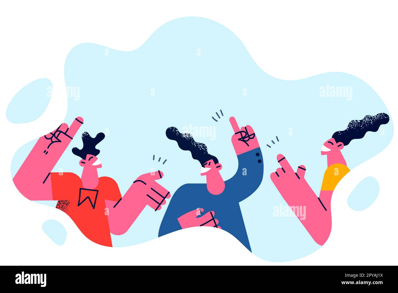 Diverse group club dancing Cut Out Stock Images & Pictures - Alamy