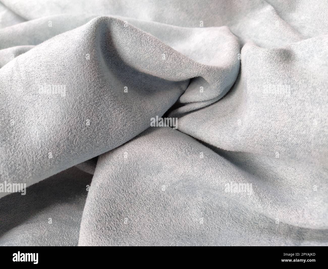 Fabric sheer curtain fabric. Beautiful gray-blue color. Soft velvet ...