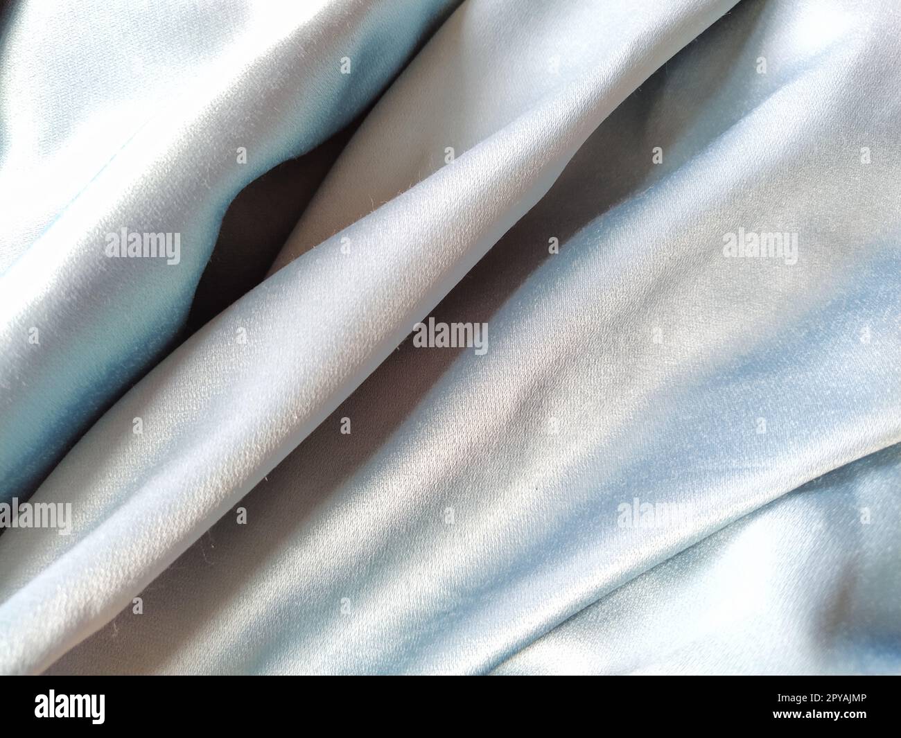 Silky to the touch fabric of gray - blue color with a brilliant shimmer ...