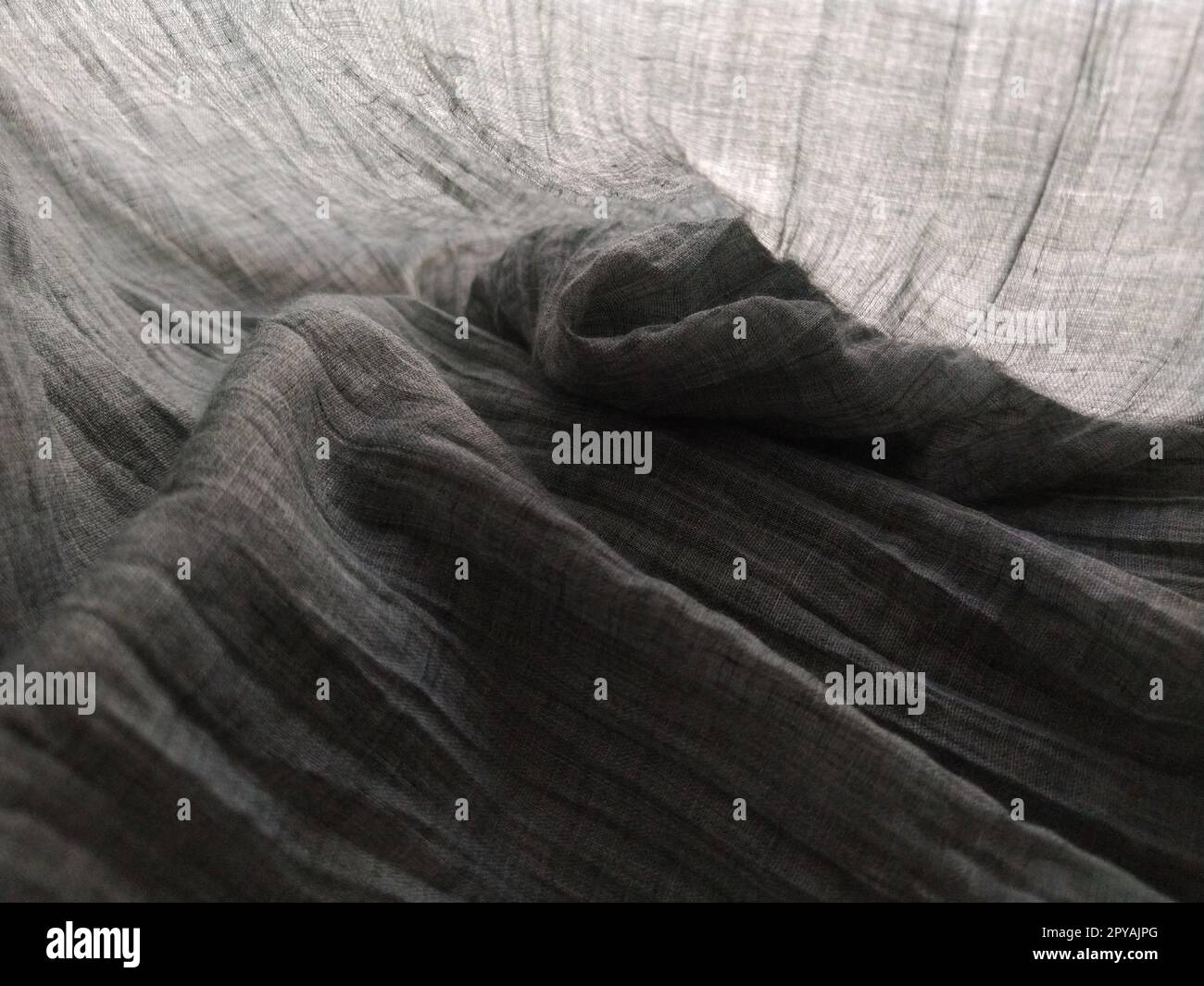 Light translucent curtains or tulle in the Scandinavian style. Gray ...