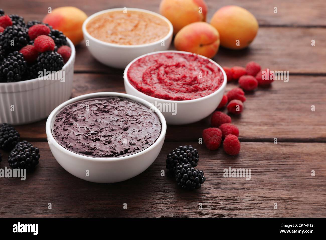 Different fruit berry puree hi-res stock photography and images - Alamy