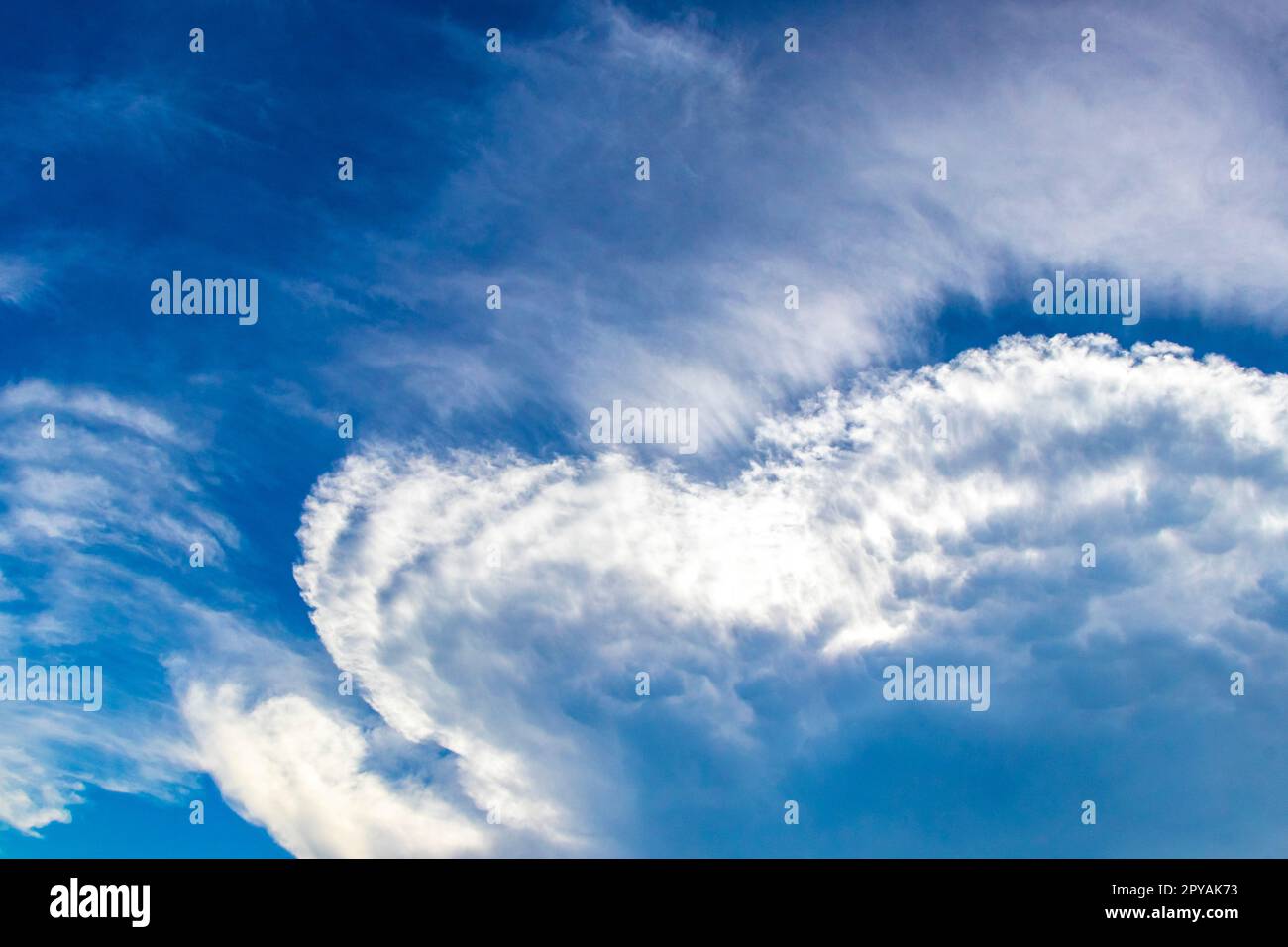 Explosive cloud formation cumulus clouds in the sky in Mexico Stock ...