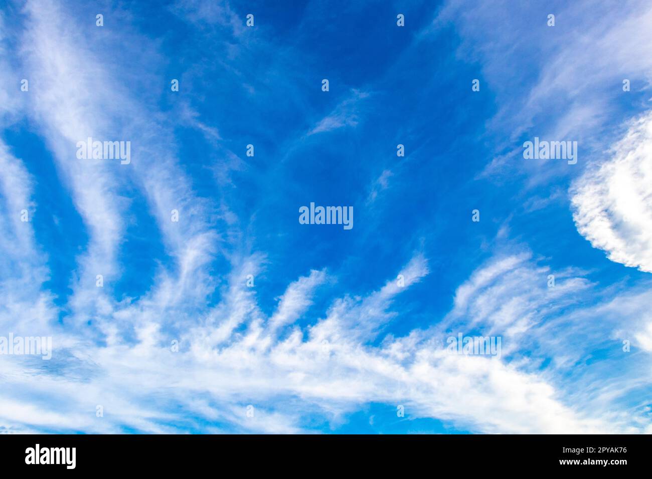 Explosive cloud formation cumulus clouds in the sky in Mexico Stock ...