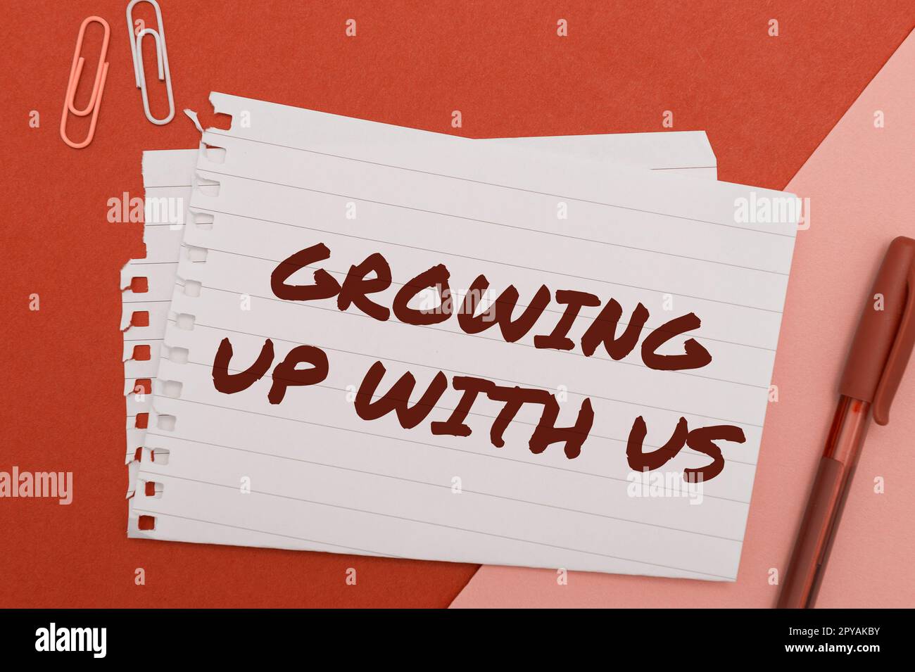 Conceptual caption Growing Up With Us. Word Written on offering help ...