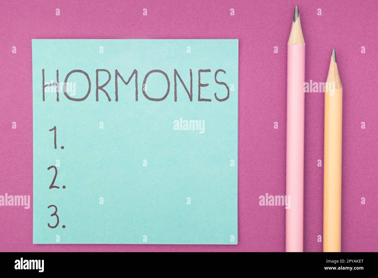 Text sign showing Hormones. Word for regulatory substance produced in ...