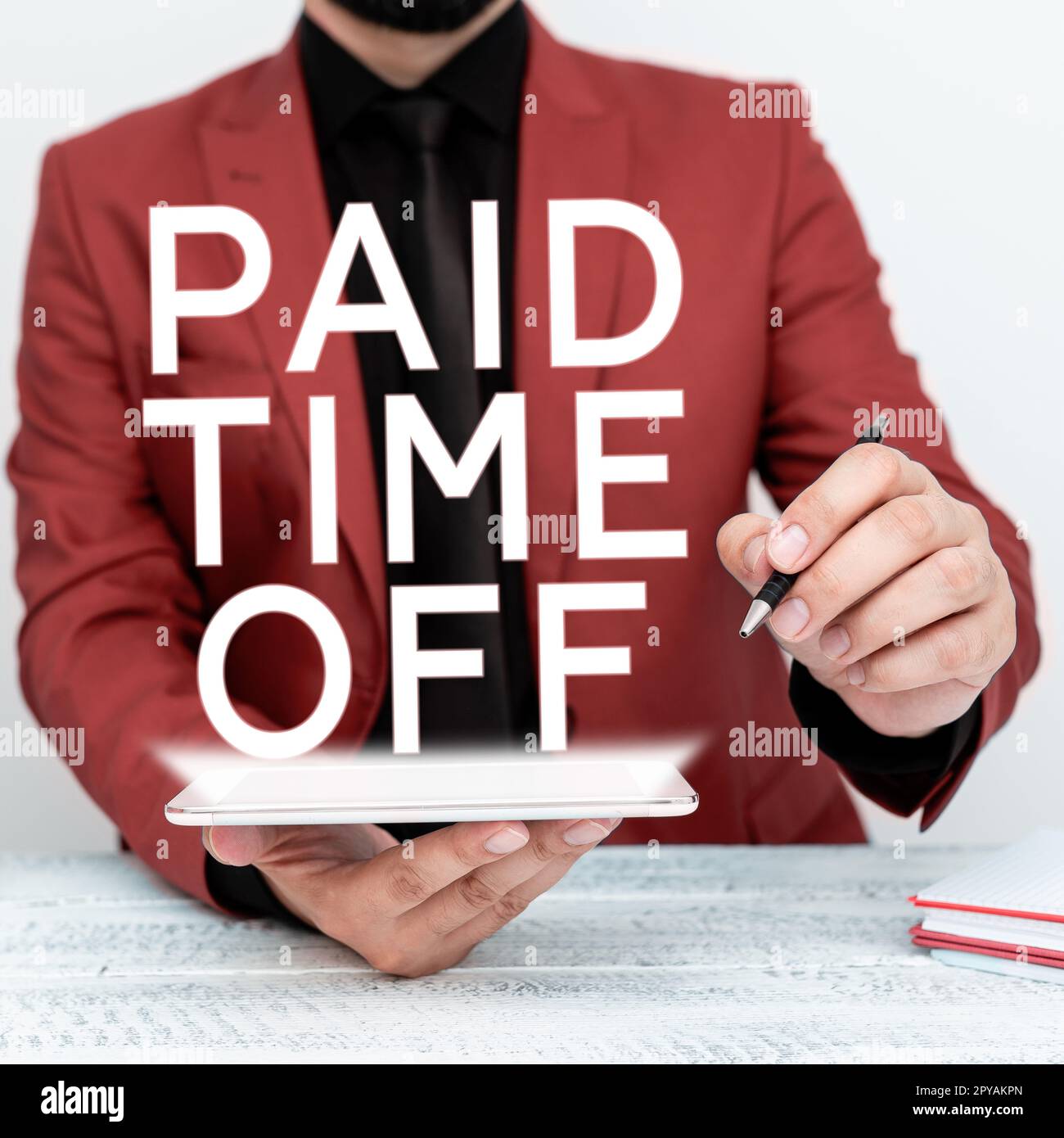 Hand writing sign Paid Time Off. Internet Concept Receiving payments ...