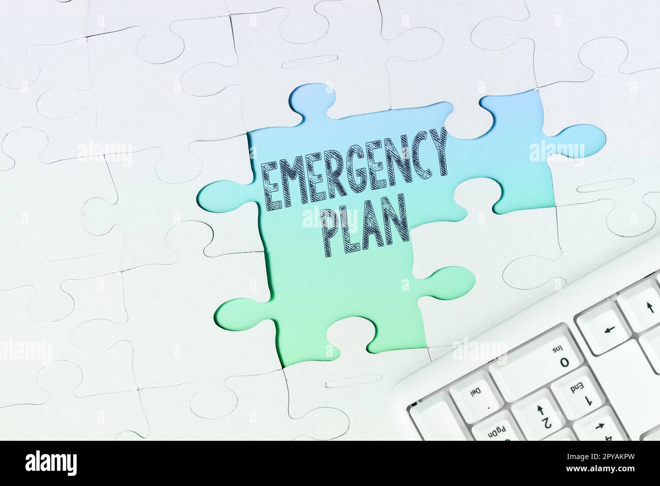 Sign displaying Emergency Plan. Business showcase Procedures for ...