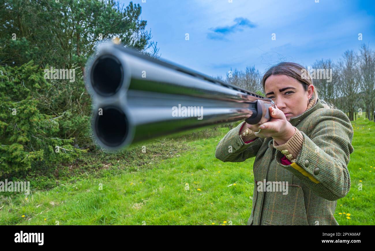 Close up of hunter aiming with gun hi-res stock photography and images ...