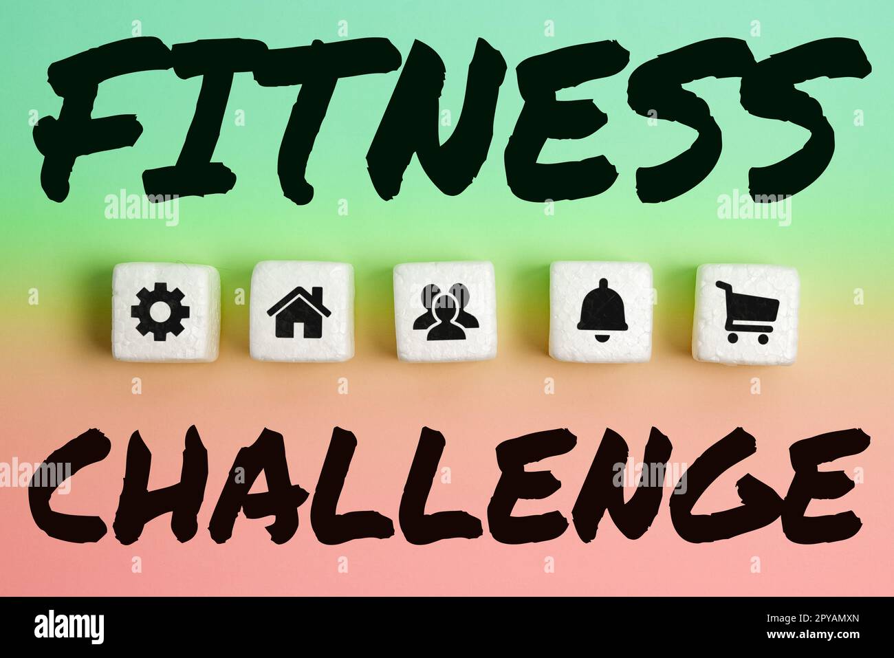Text showing inspiration Fitness Challenge. Business showcase condition ...