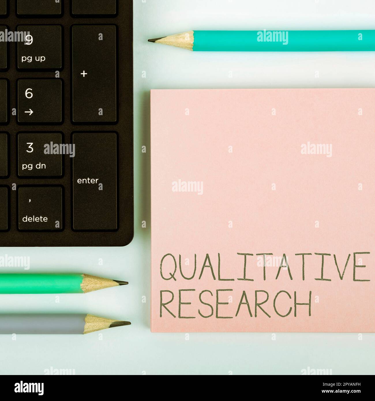 Conceptual display Qualitative Research. Word Written on Certified to ...