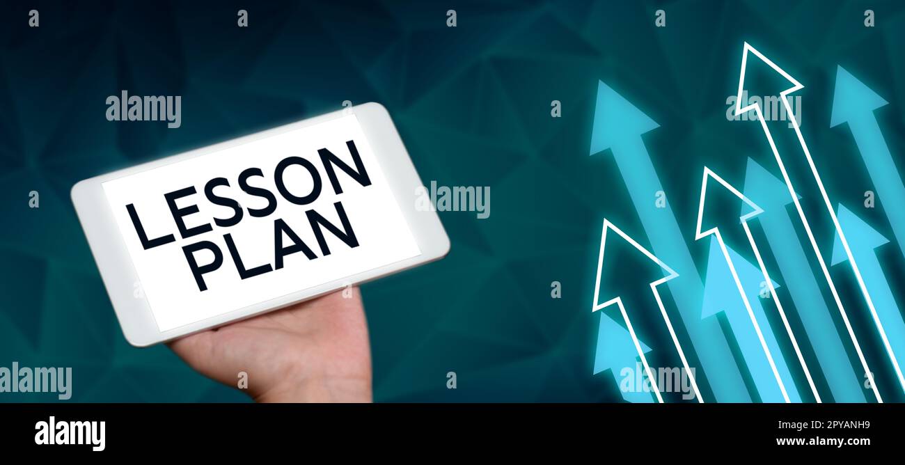 Inspiration showing sign Lesson Plan. Business idea a teacher's ...