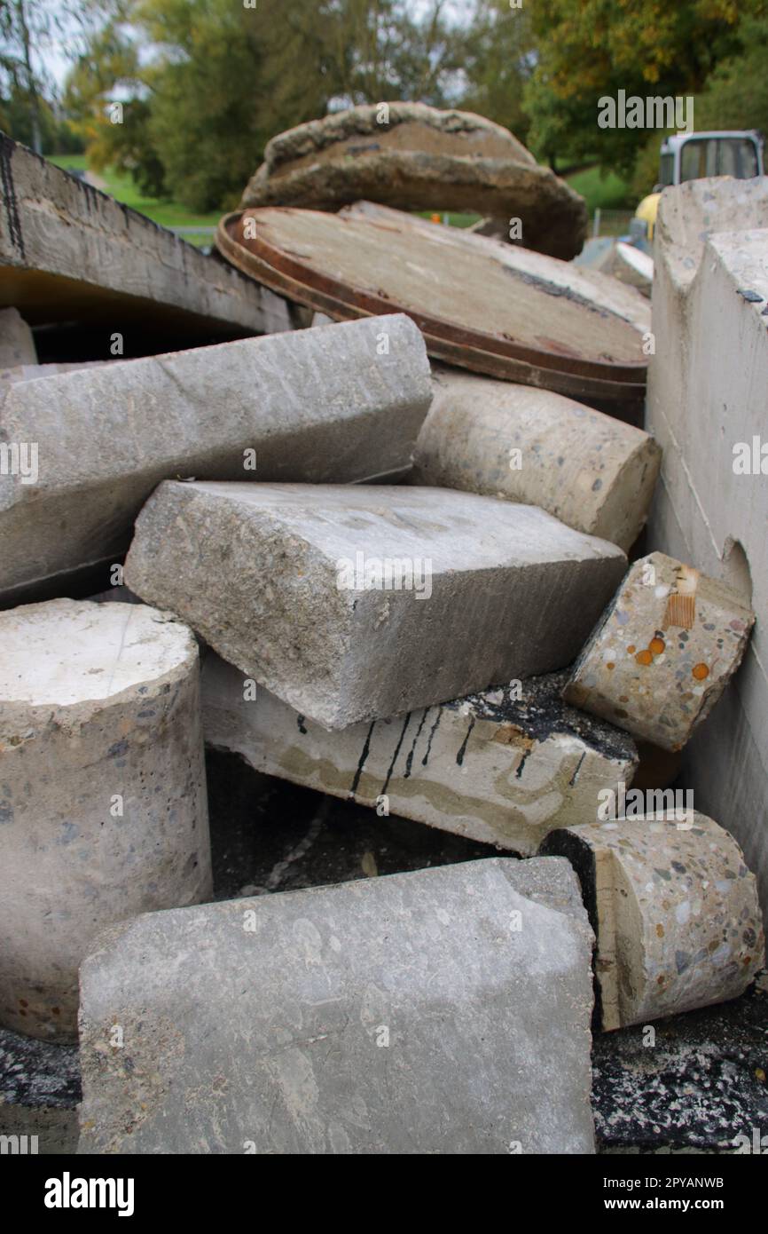 Concrete is stored in a container for transport Stock Photo - Alamy