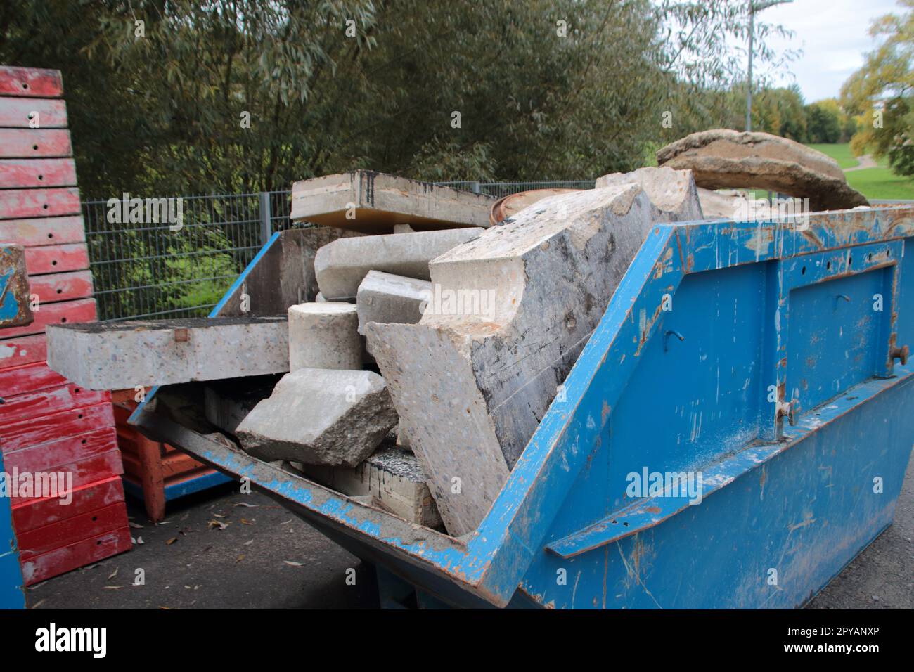 Concrete is stored in a container for transport Stock Photo - Alamy