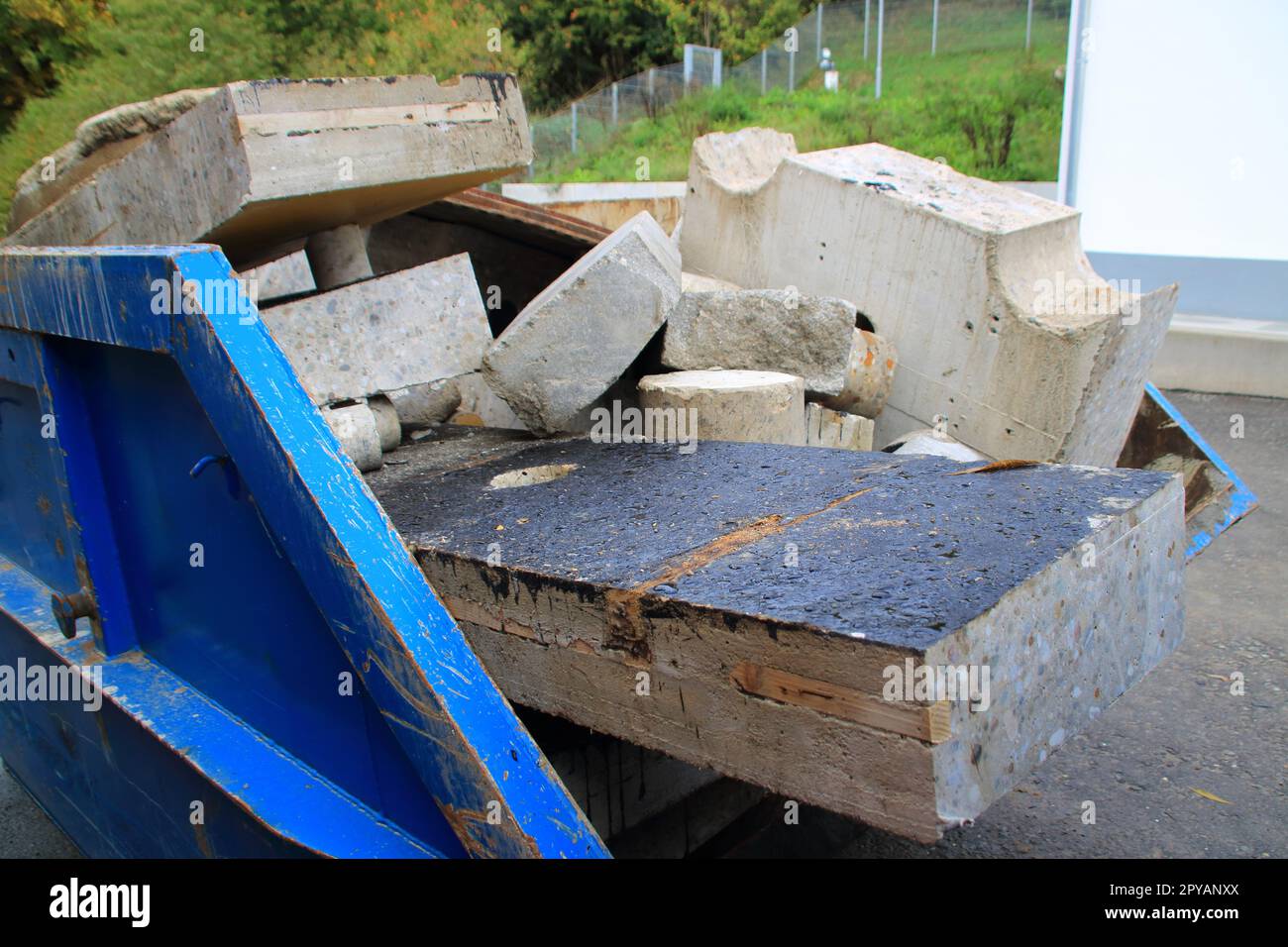 Concrete is stored in a container for transport Stock Photo - Alamy