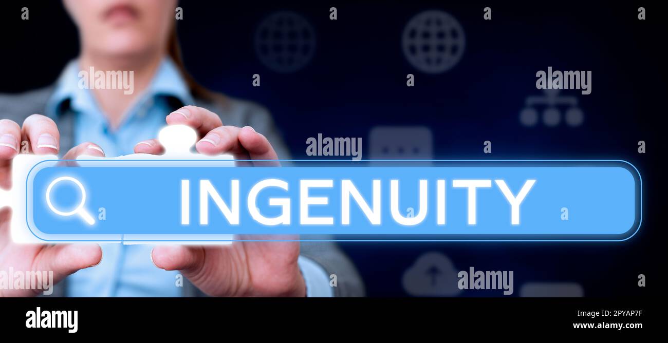 Inspiration showing sign Ingenuity. Conceptual photo the quality of ...