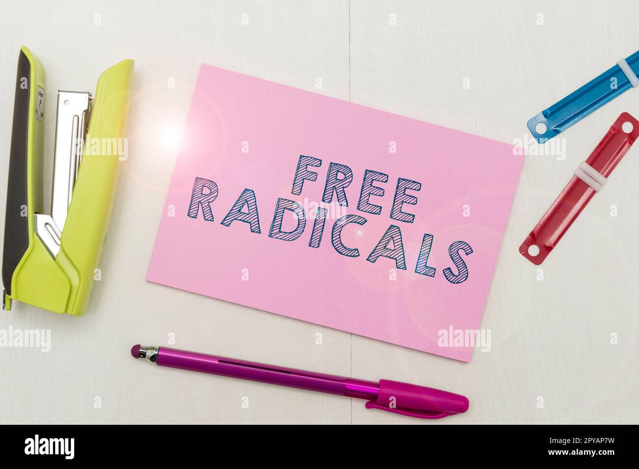 Writing displaying text Free Radicals. Concept meaning produced in body ...