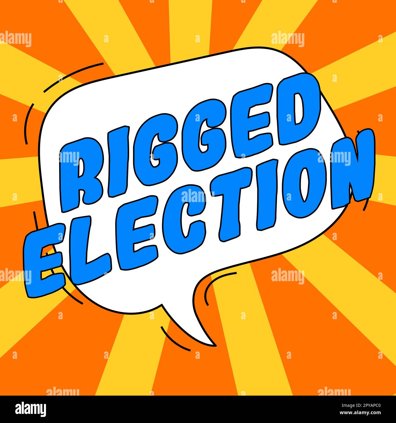 Text caption presenting Rigged Election. Business overview Manage ...