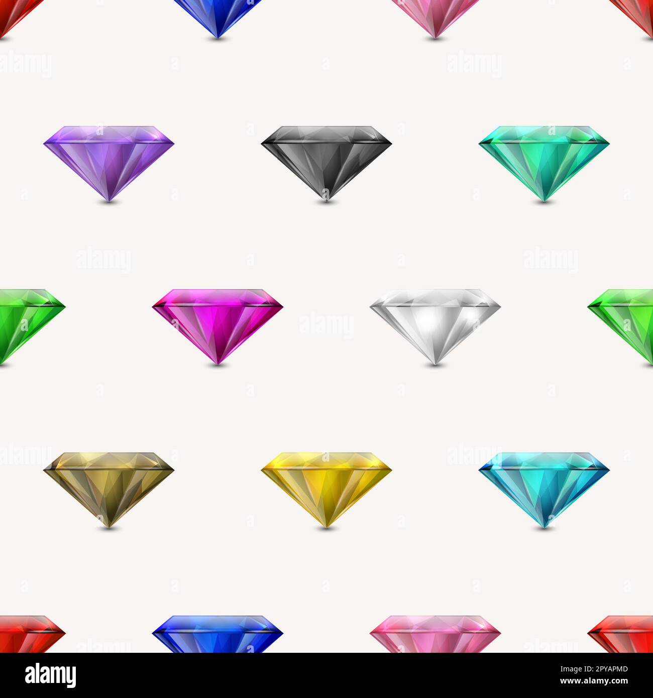 Vector Seamless Pattern with Multi Colored 3d Realistic Transparent ...