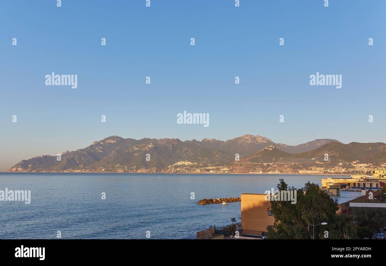View of Salerno and the Gulf of Salerno Campania Italy Stock Photo - Alamy