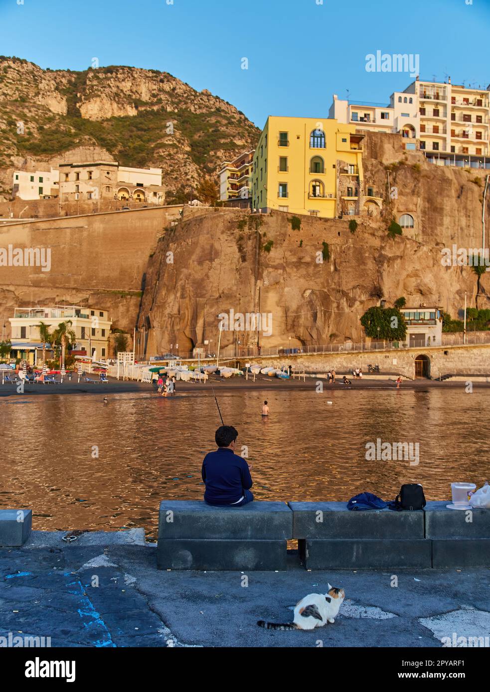 The amazing sea of Italy in the Meta area Stock Photo - Alamy