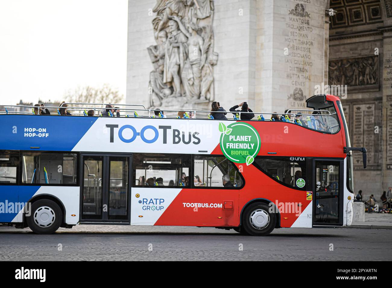 Illustration picture shows a Tootbus tourist coach (bus) from the ...