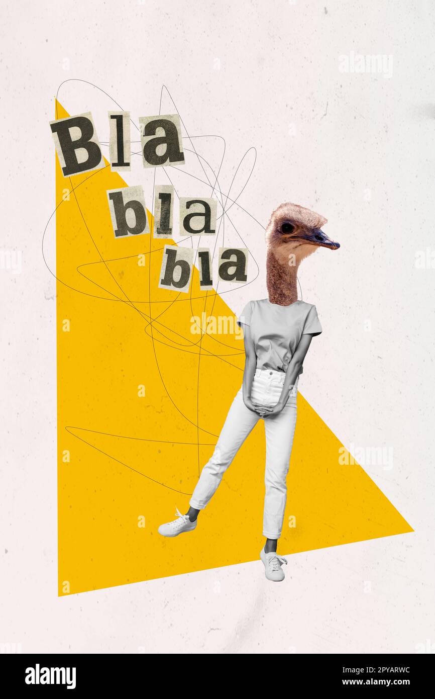 Creative 3d photo artwork graphics collage painting of funny lady ...