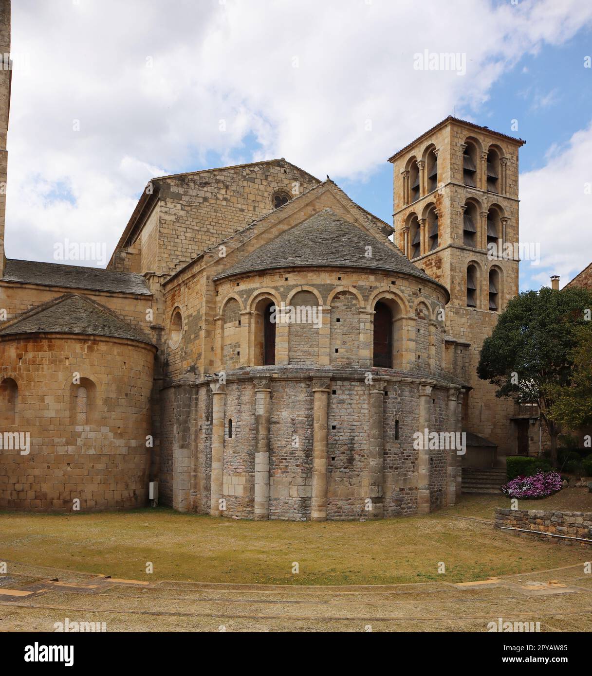Remains of the medieval cloister and the carolingian church founded hi ...