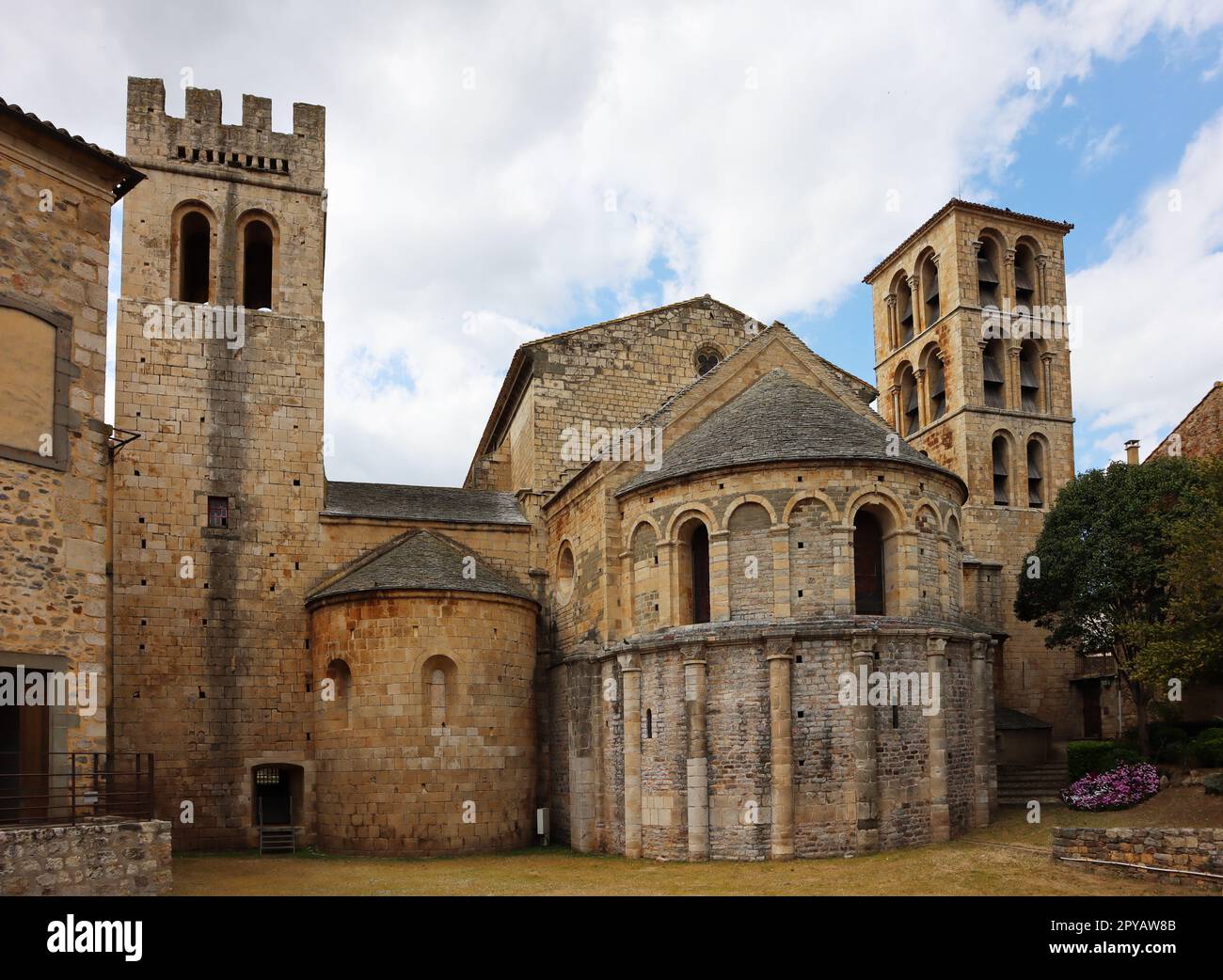 Remains of the medieval cloister and the carolingian church founded hi ...