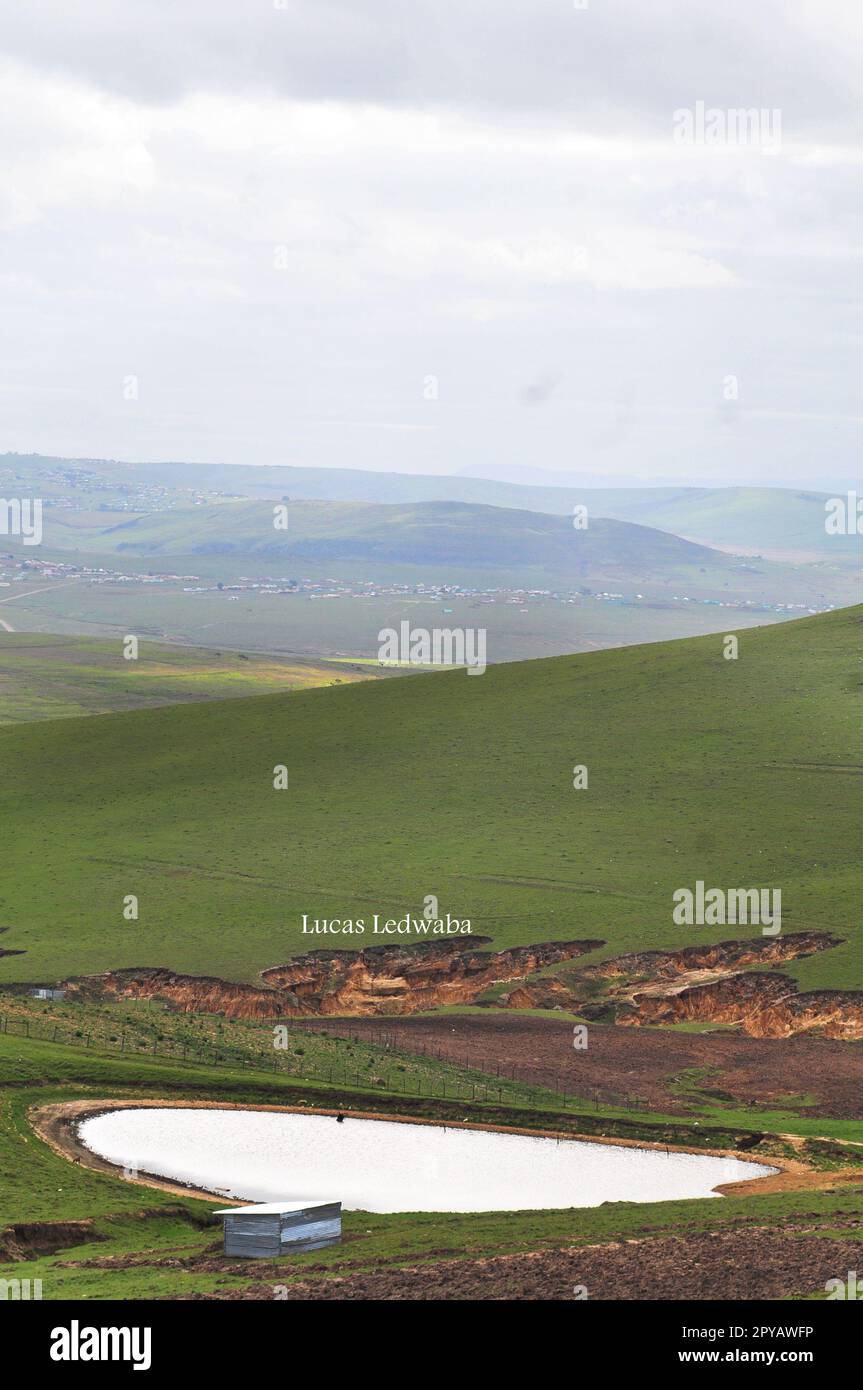 The countryside where Nelson Mandela grew up in Mvezo in the Eastern ...
